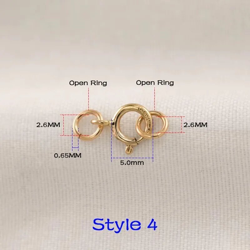 Крючковые застежки BTOO Be The Only One золотые 14K 10 pieces, Style 4