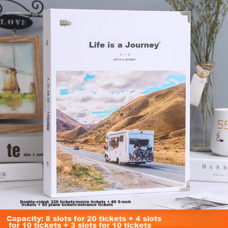 Jiamo Train Ticket Collection, Movie Ticket Collection, Airline Ticket Collection, Travel Souvenir Collection, Photo Album, Ticket Collection Book, Travel Album, Ticket Storage Book, Postcard Collection Book, 11 Travel