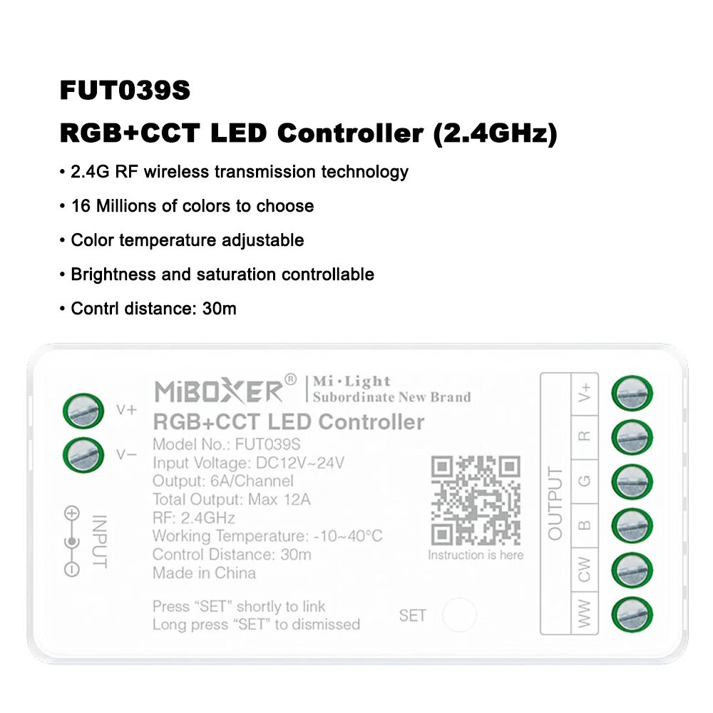 Miboxer RGB контроллер FUT035S/FUT036S/FUT037S/FUT038S/FUT039S 2.4ГГц