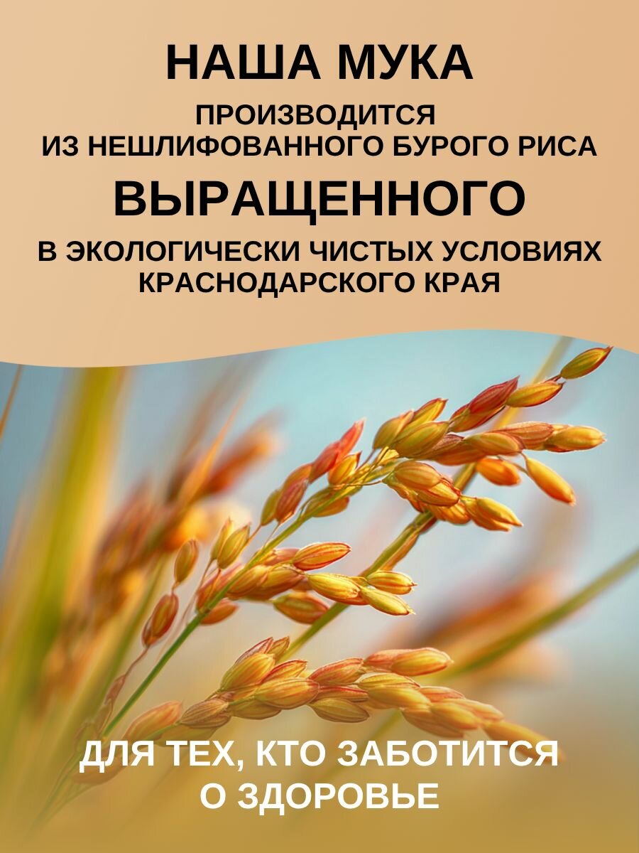 Мука бурого риса 1 кг для выпечки — фото 1