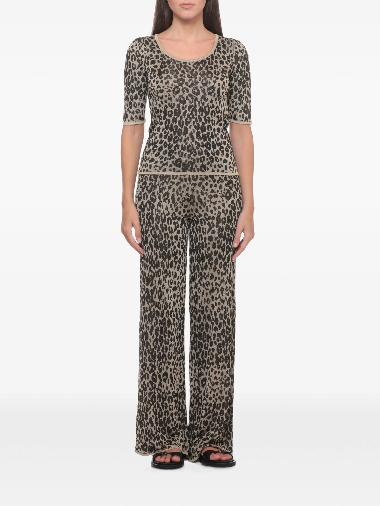 Футболка Marella Leopard-print T-shirt, размер 44 — фото 1