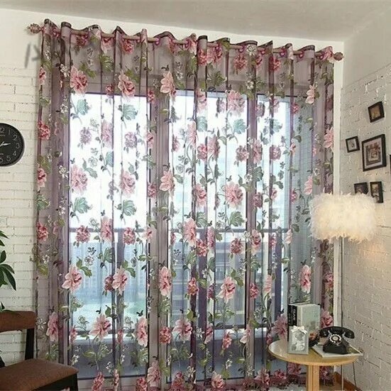 Тюль 100x250 см крепление Люверсы, фиолетовый