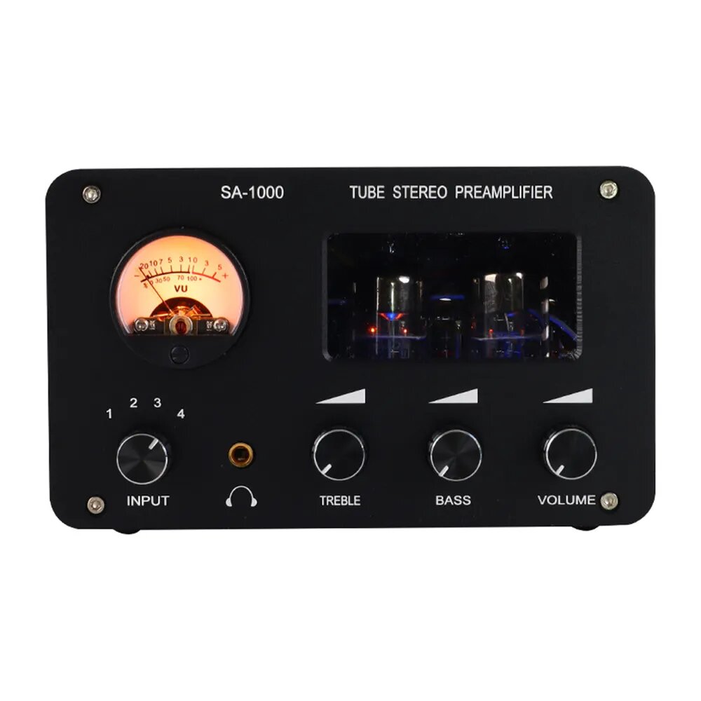 SA1000 Stereo Tube Preamplifier 4 входы 2 выходы Слуховой переключатель усилитель