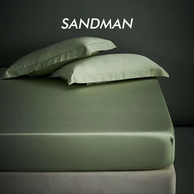 SANDMAN Collaboration Danube Green Пододеяльник однотонный 180x200 см +30 см глубина для матраса 5-27 см