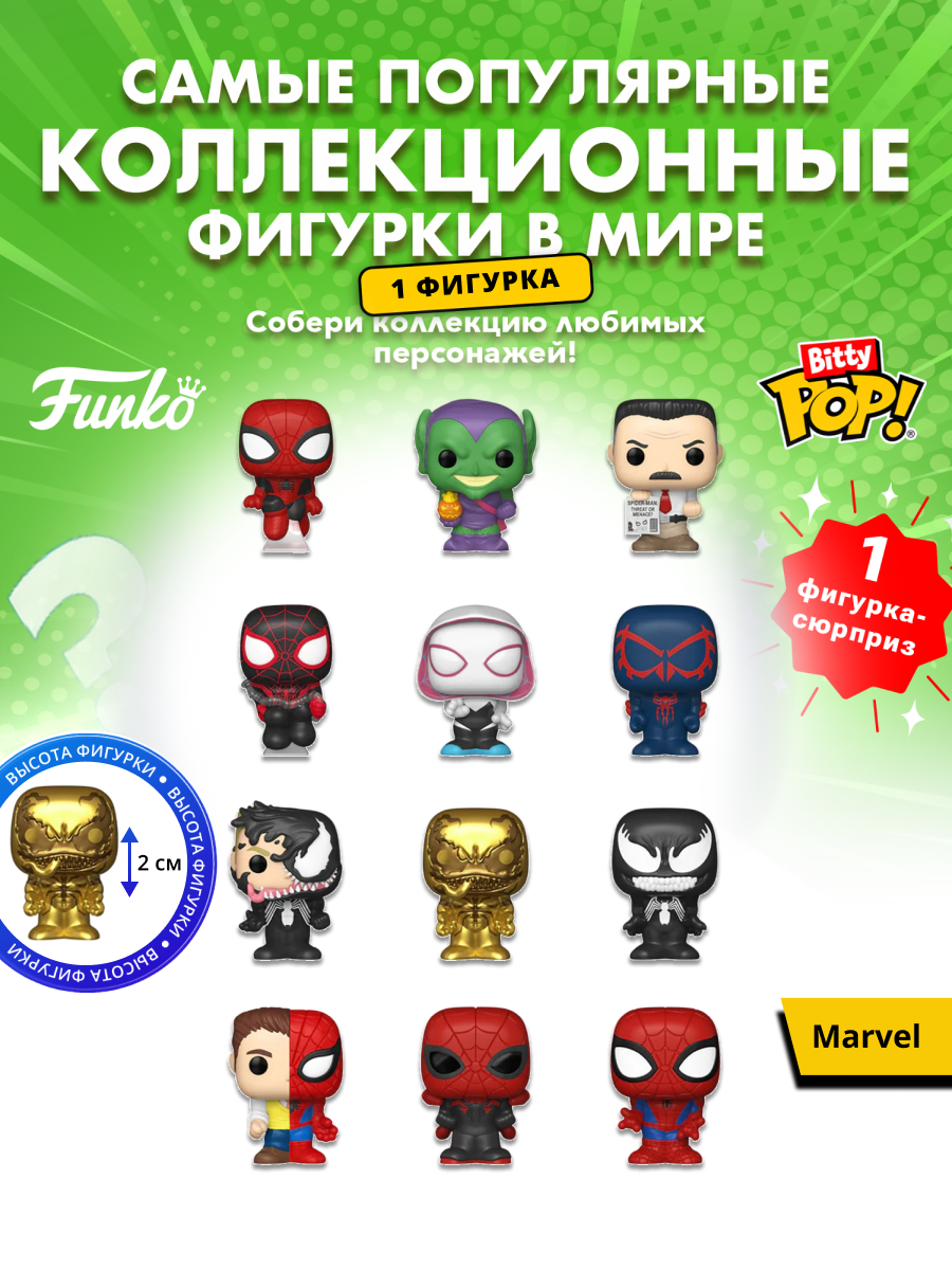 Фигурка Funko Bitty POP! Marvel Spider-Man 1 штука в ассортименте (из12) 85719