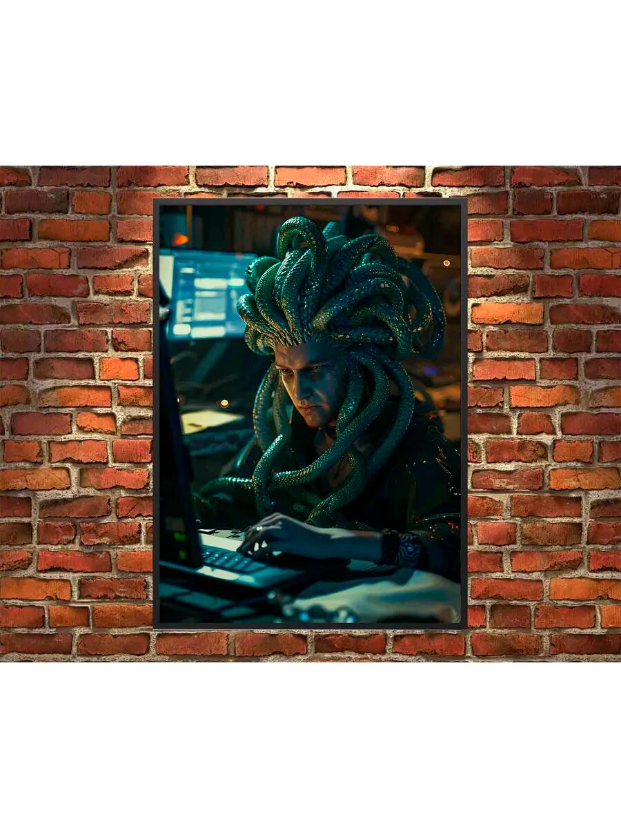 Программист-зверь-Медуза 3, Плакат 30x42см