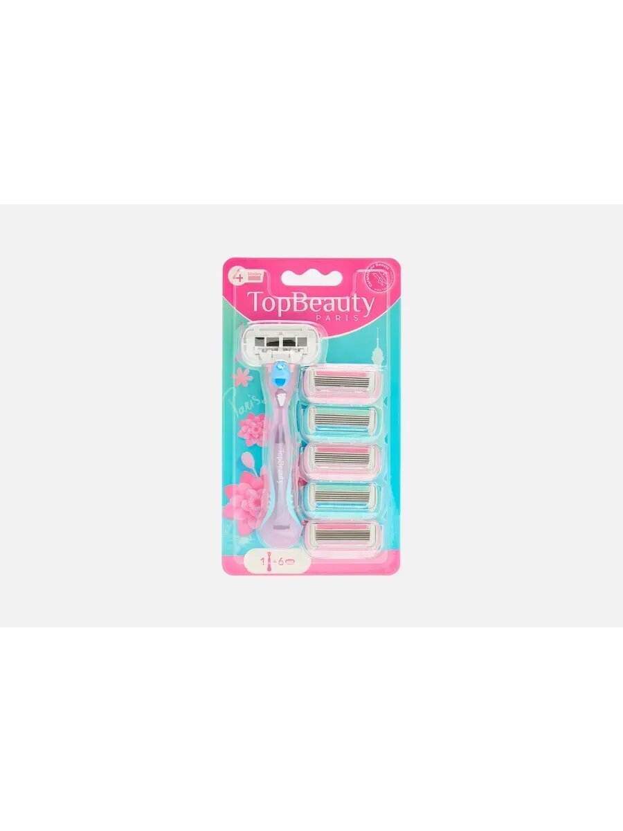TOPBEAUTYPARIS Smooth Shave Бритвенный станок + 6 сме