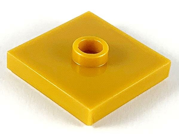 Деталь Lego 87580 Plate, Modified 2 x 2 with Groove and 1 Stud in Center (Jumper)