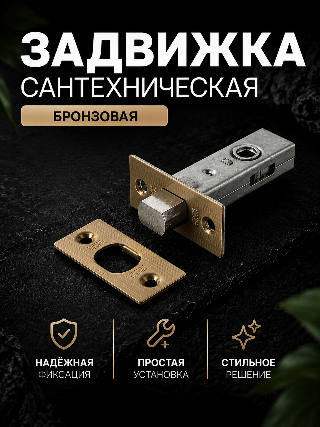 Задвижка сантехническая BUSSARE L7-45 ANT. BRONZE | античная бронза