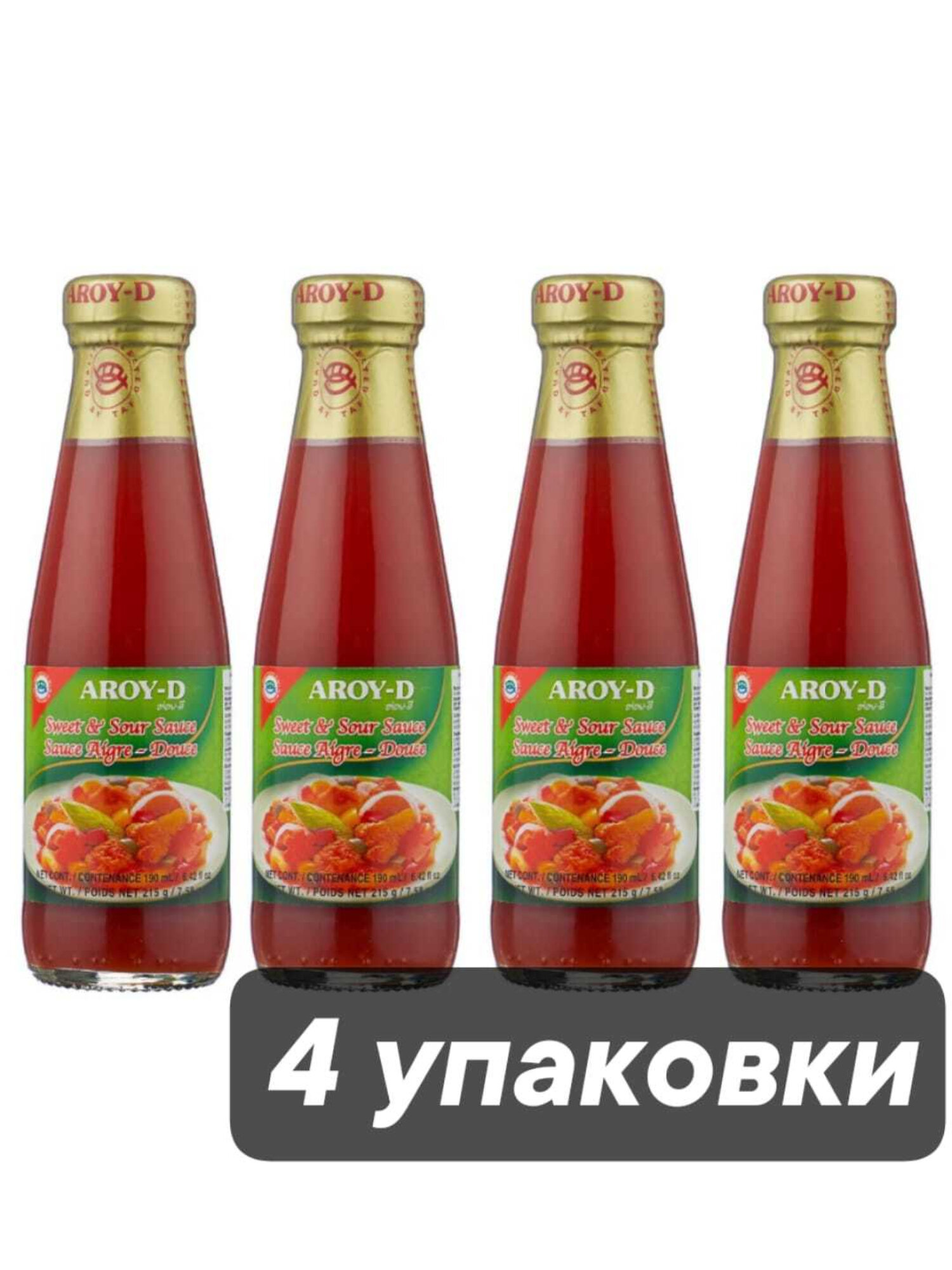 Соус Кисло-Сладкий Aroy-D Sweet & sour, 215 г x 4 шт