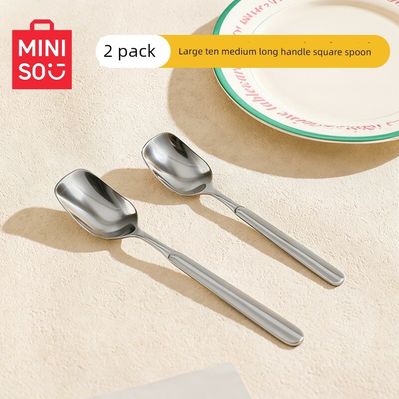 Ложка для домашнего использования Miniso из пищевой нержавеющей стали 316, большая сервировочная ложка, ложка в