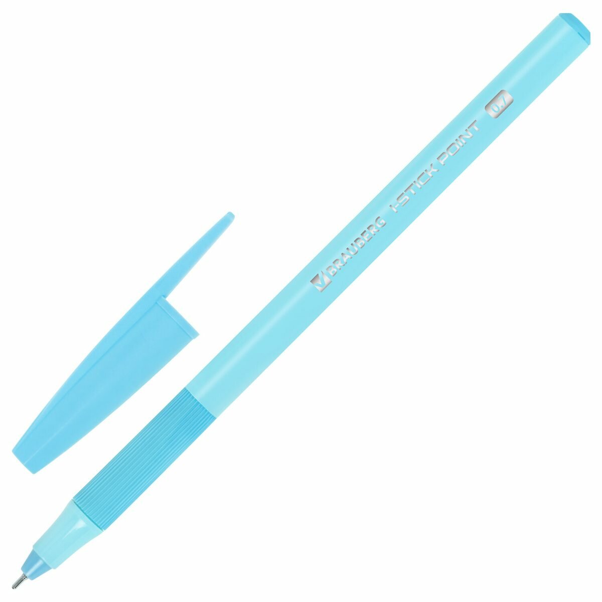 Ручка шариковая Brauberg i-Stick Point Pastel (0.35мм, синяя, корпус цветной, игольчатый узел) (144023), 50шт.