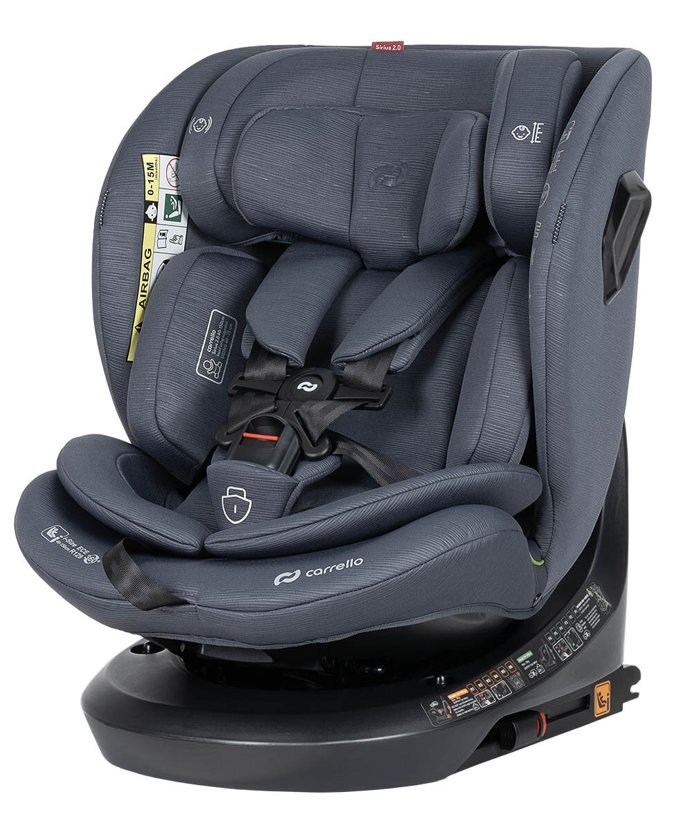 Автокресло Carrello Sirius 2.0 Deepwater Grey с рождения до 36 кг поворот 360