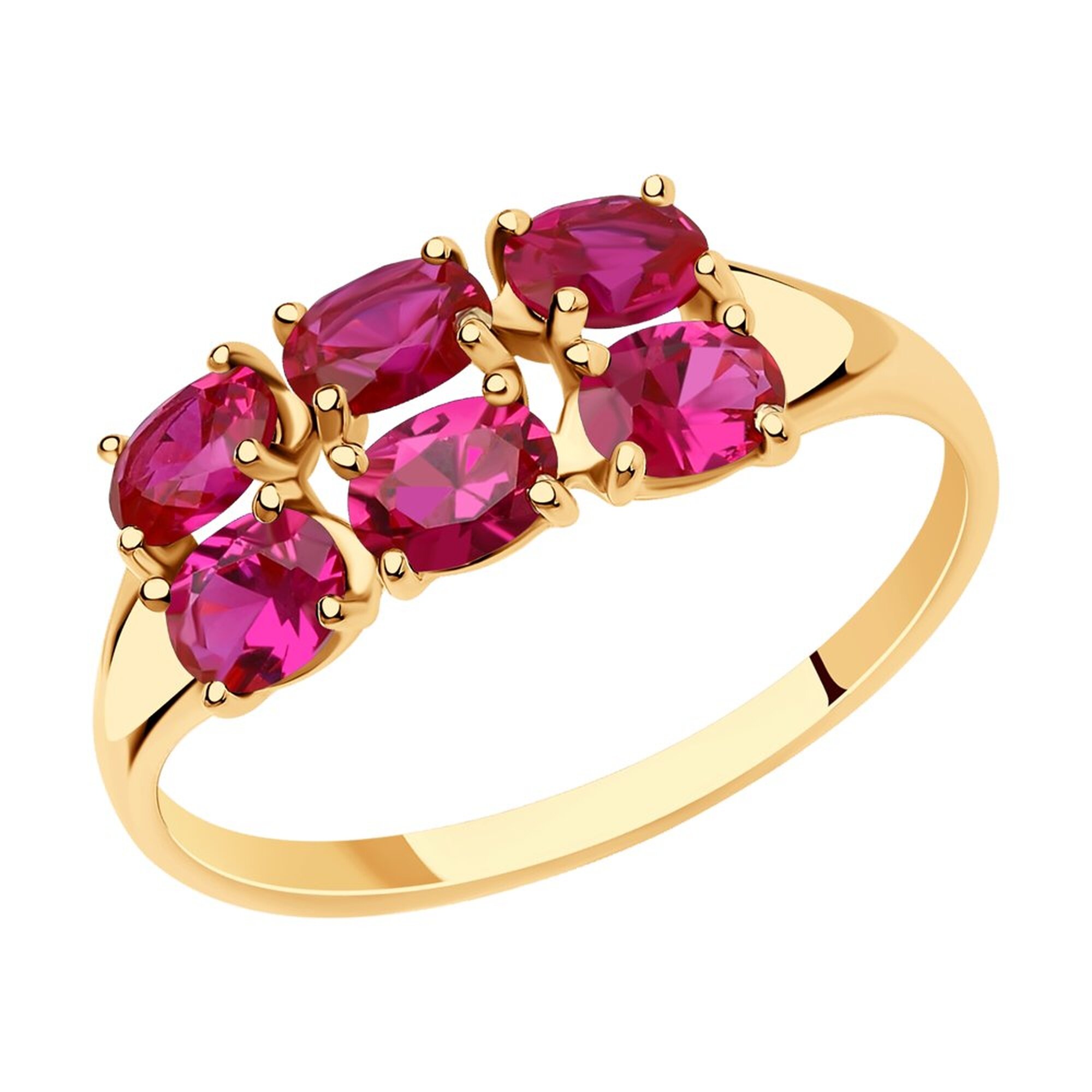 Кольцо Diamant online, красное золото, 585 проба