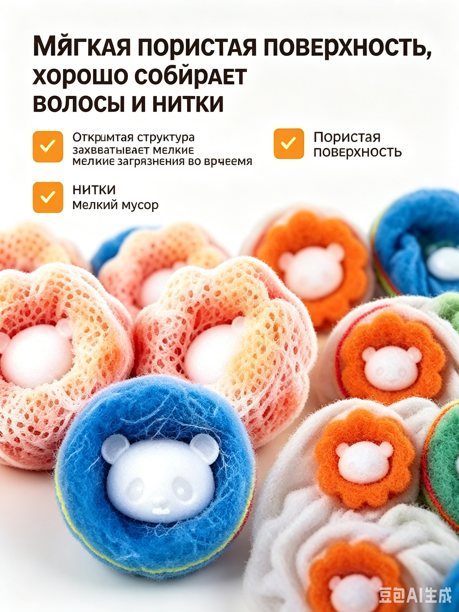 Шарики для стирки от шерсти и волос, в стиральной машине мячики против мусора, катышек, ворса