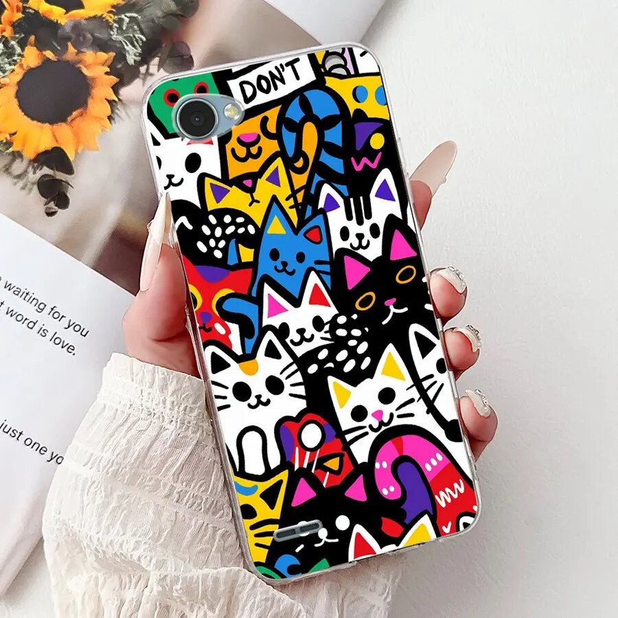 Чехол для LG Q6 Q 6+ задняя крышка модный мультяшный чехол с рисунком 2025 года, 883, For LG Q6