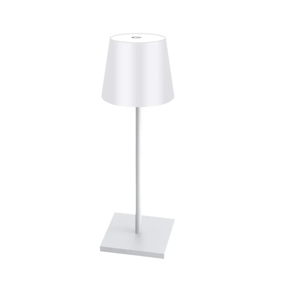 Белая LED Настольная Лампа с Сенсором, 3 Цвета, ABS