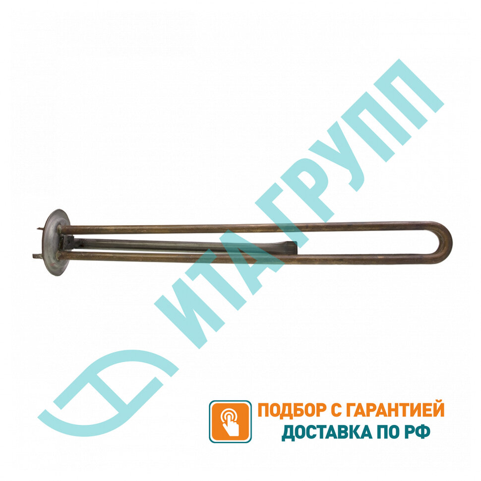 ТЭН 3000Вт (1500Вт/1500Вт) RF для водонагревателя Electrolux, Zanussi, под анод М4, 20066