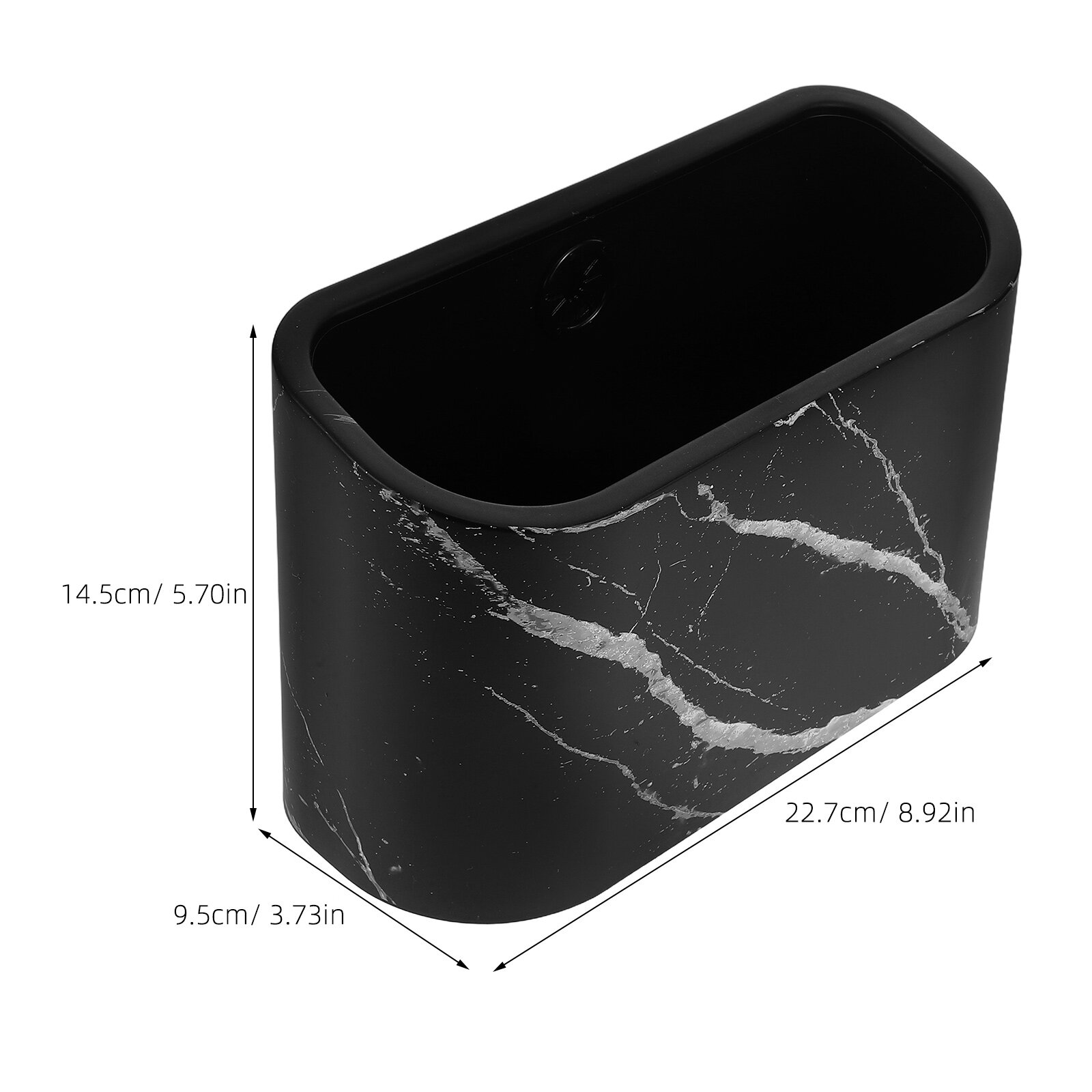 Маленькое ведро для мусора в ванную, компактный дизайн, размер 22.70x14.50x9.50 см