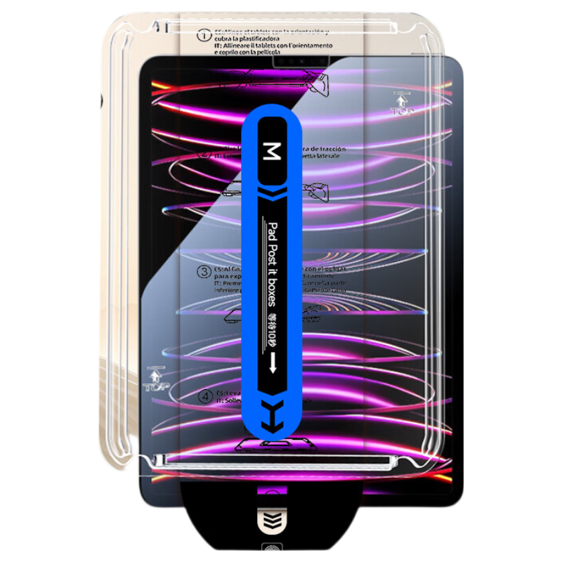 CoolerFang Беспылевой быстросохнущий стеклянный защитный экран для iPad Pro 12.9 дюймов (2018-2022) с защитой от