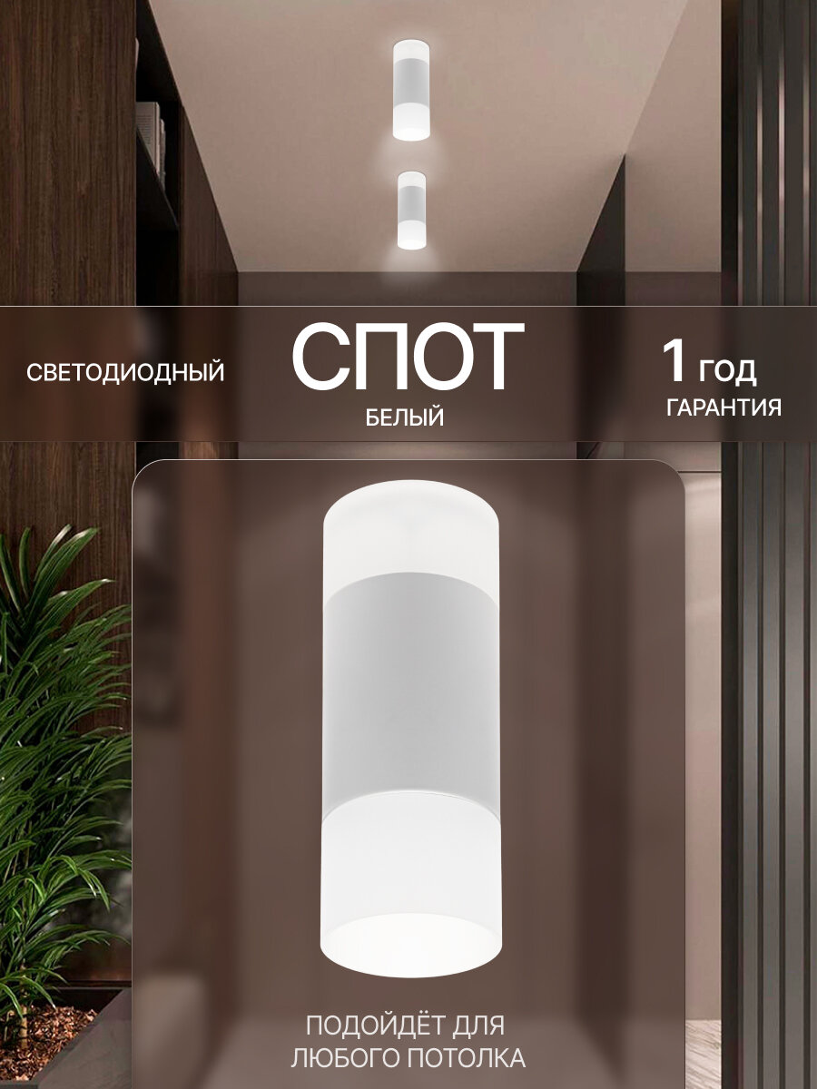 Потолочный светодиодный светильник накладной