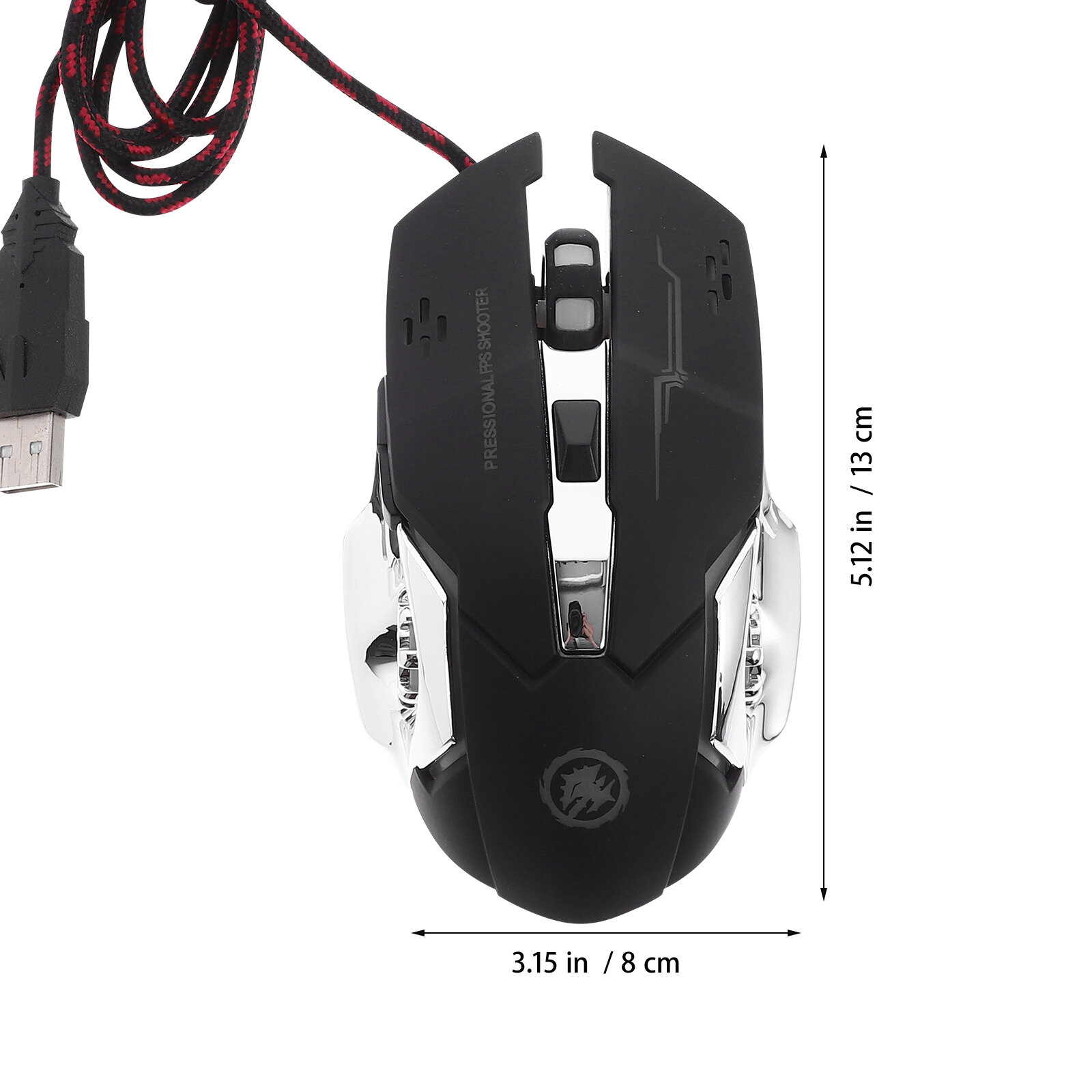 Игровая Мышка С Подсветкой Cool Breathing Light Для Левши И Правши 1200/1800/2400/3200 DPI 13X8X4CM