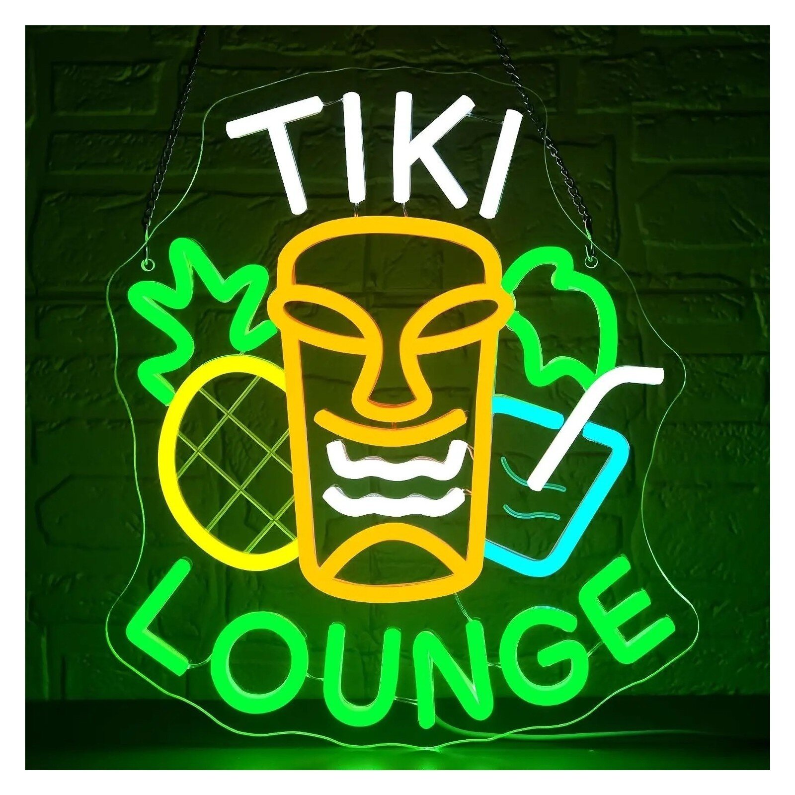 Светодиодная Неоновая Вывеска Tiki Lounge 40x35.5cm