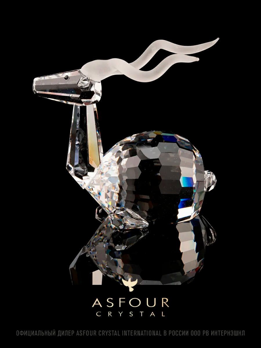 Скульптура из хрусталя "Антилопа". Asfour Crystal