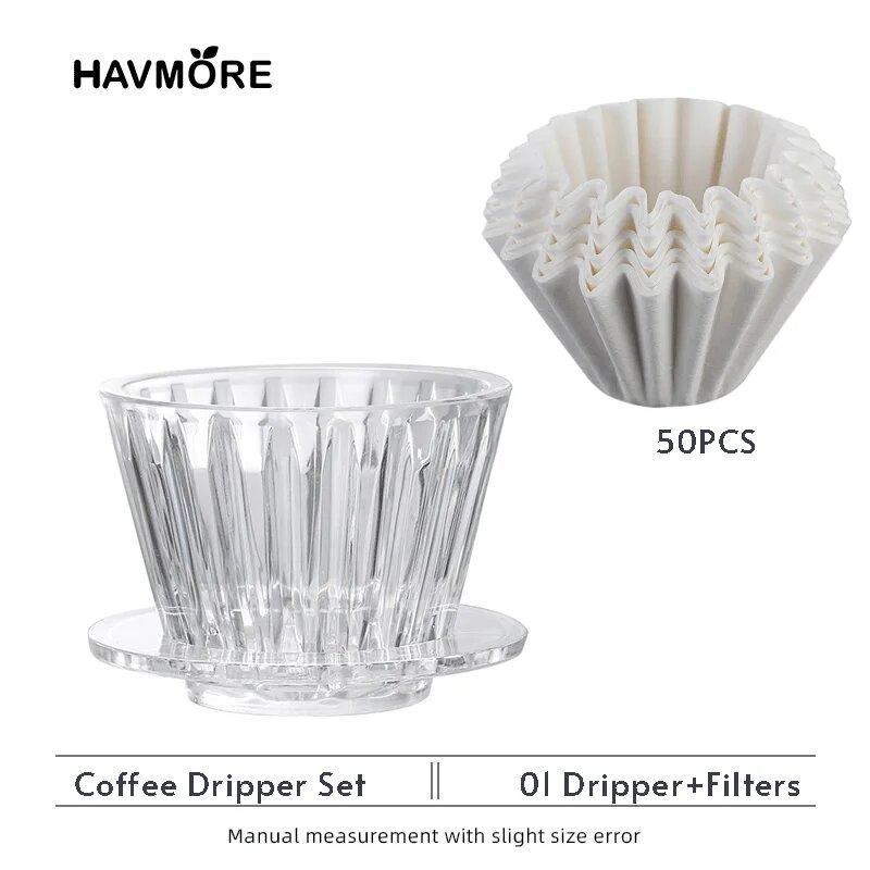 Набор для заваривания кофе из древесного волокна 50 шт Clear 50filters
