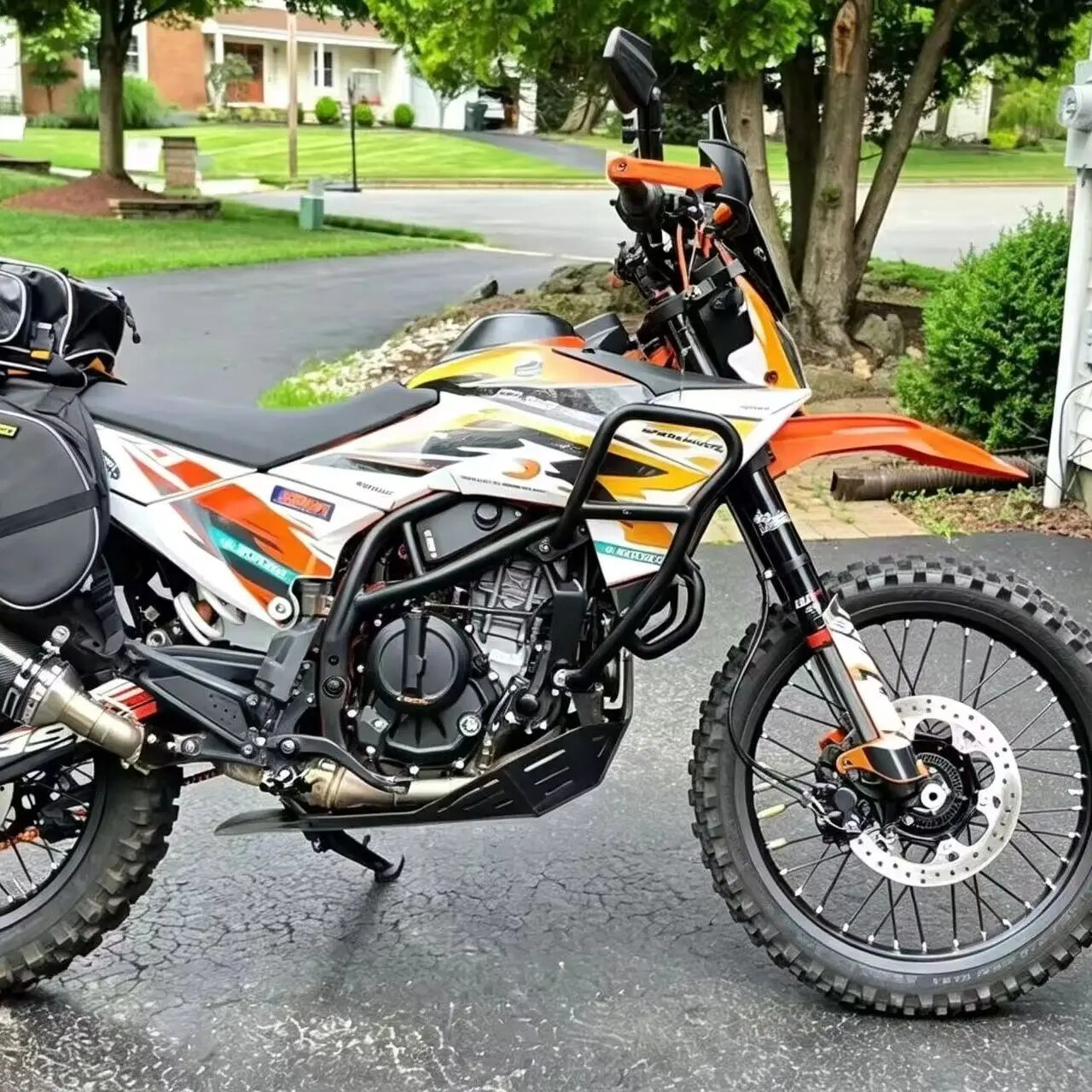Защитная дуга двигателя AGRT для KTM 390 Enduro R 2025-2027: Защита рамы мотоцикла, бампер от падений
