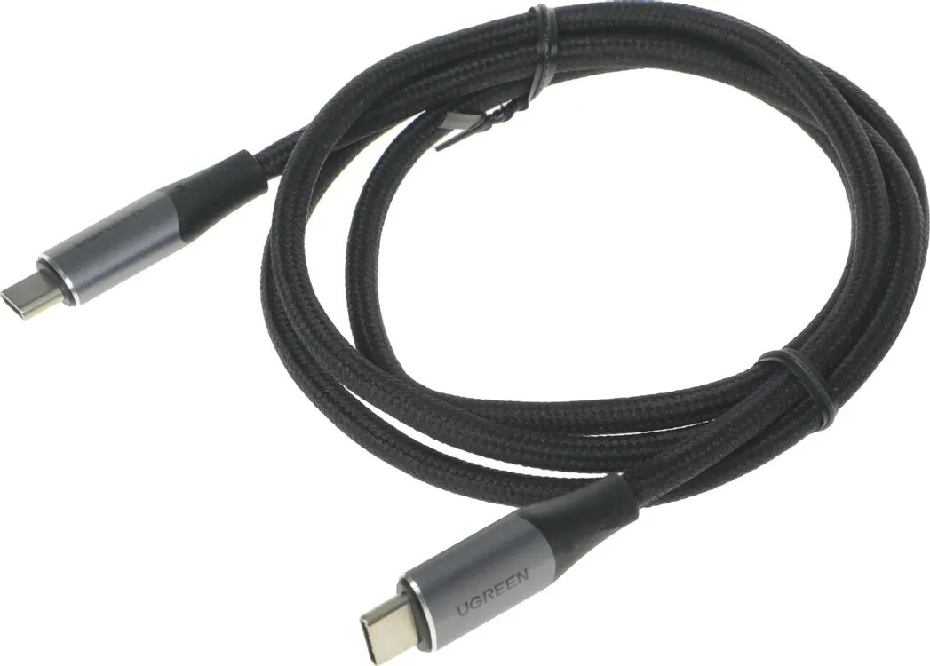 Кабель UGREEN US355, USB Type-C (m) - USB Type-C (m), 1м, 2.5A, черный
