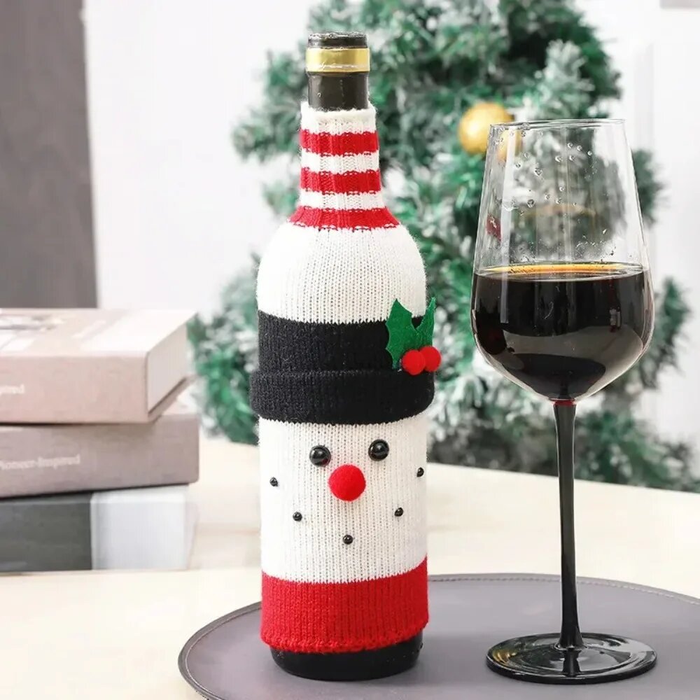 Рождественский чехол для вина Snowman