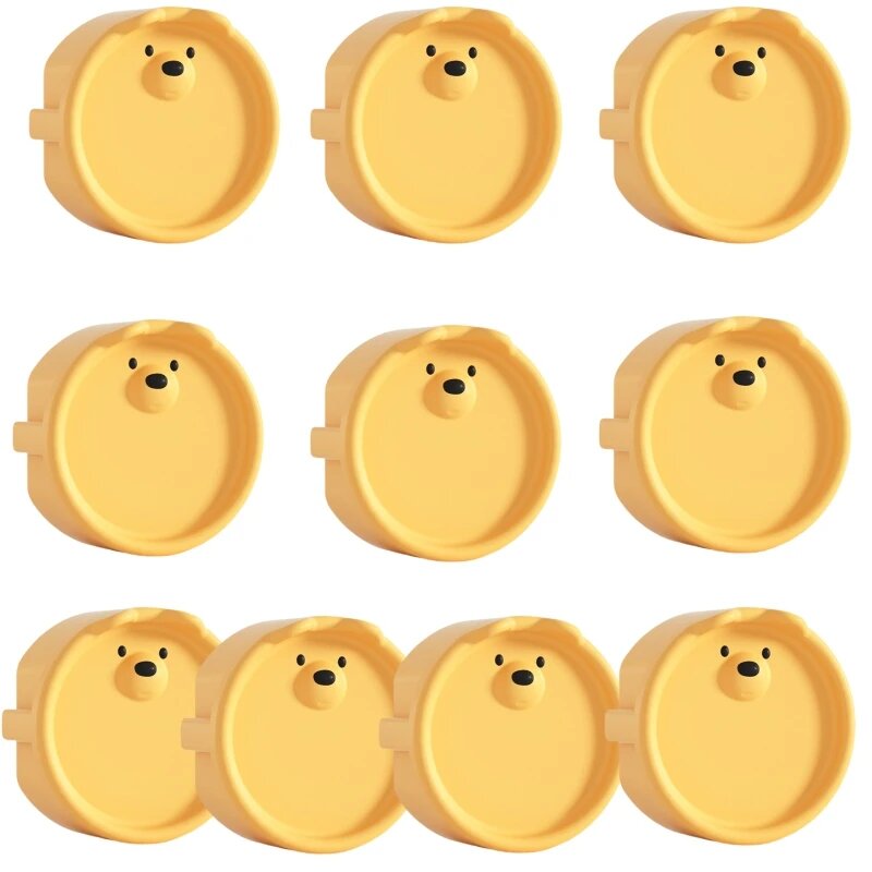 Защитные колпачки для розеток с медведем, Yellow 10PCS