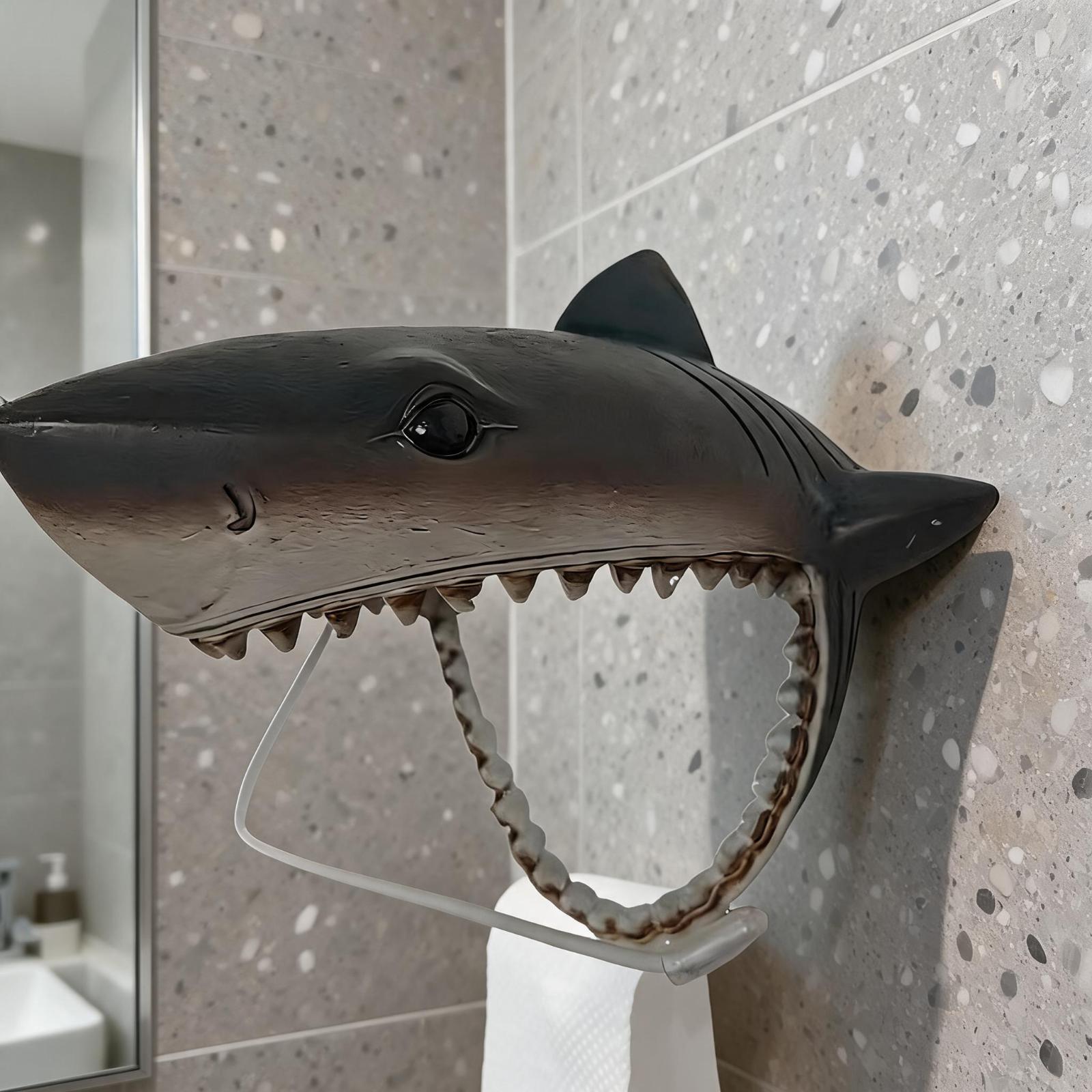 Настенный держатель рулона бумаги Shark octopus-Shark tissue holder