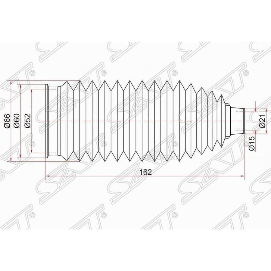 Пыльник рулевой рейки TOYOTA HARRIER 03-/JUKE 10 -/LEXUS RX300/330/350 03-06/KLUGER 03-07 LH=RH SAT ST4553548020