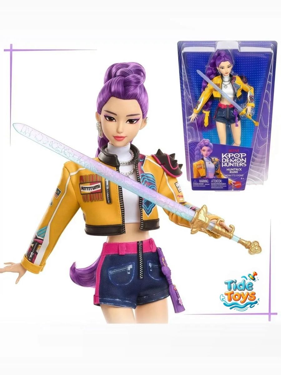 Mattel & KPop Demon Hunters, Модная кукла Руми How It's Done линейки HUNTR/X из вселенной KPop Demon Hunters