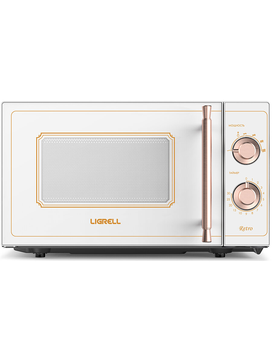 Микроволновая печь LIGRELL LMO-20M3RB, 700 Вт, 20л, ретро, бежевый