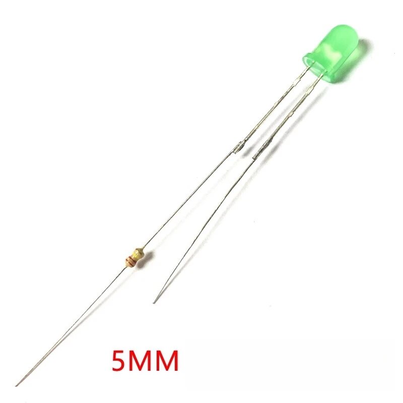 Индикатор питания 220В LED 257 квадратов 10 pics, 5mm, Зеленый, green