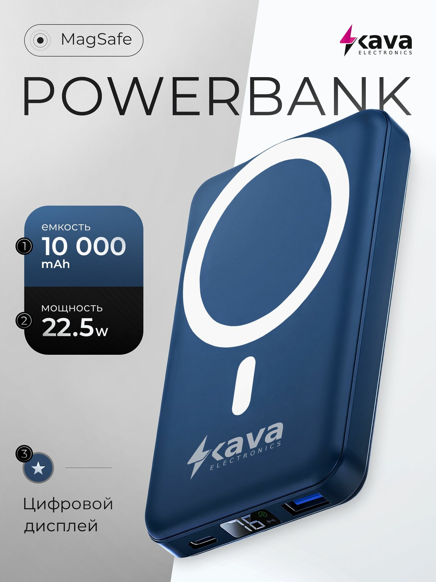 Магнитный повербанк 10000mah. Power bank. Повербанк для айфона Magsafe. Внешний аккумулятор для iphone с быстрой беспроводной зарядкой.