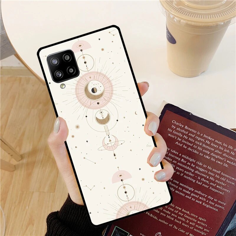 Чехол Moonlight Moon Phases Earth для Samsung Galaxy A36 A06 A56 Белый, CC2417, For Samsung A53 5G