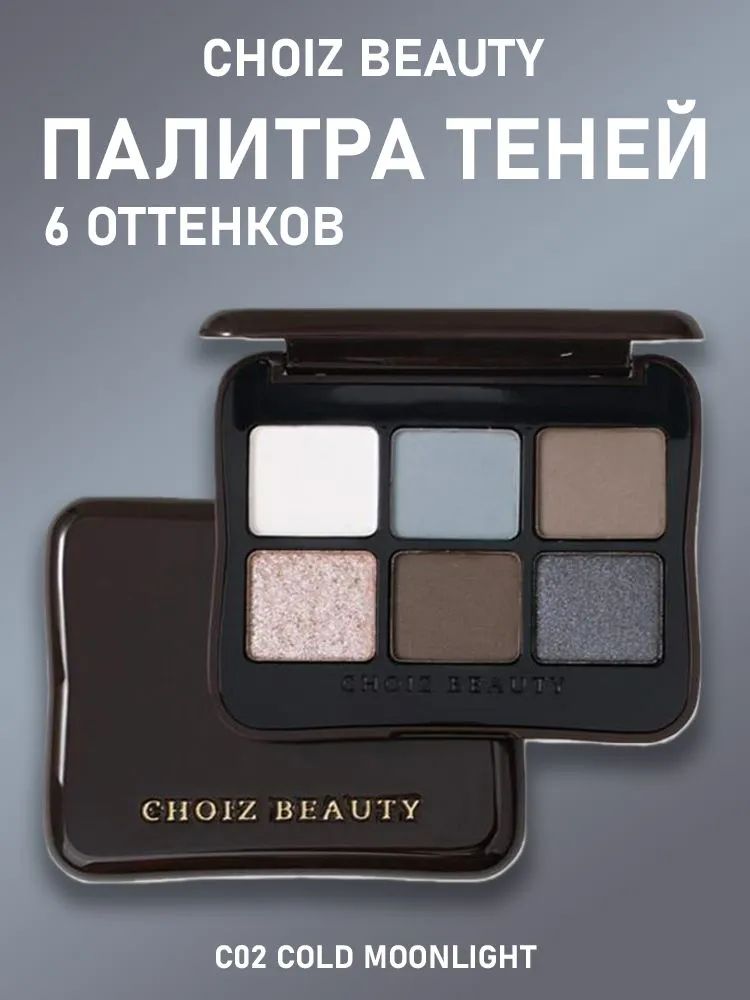 Палитра теней для век CHOIZ BEAUTY - C02 Cold moonlight