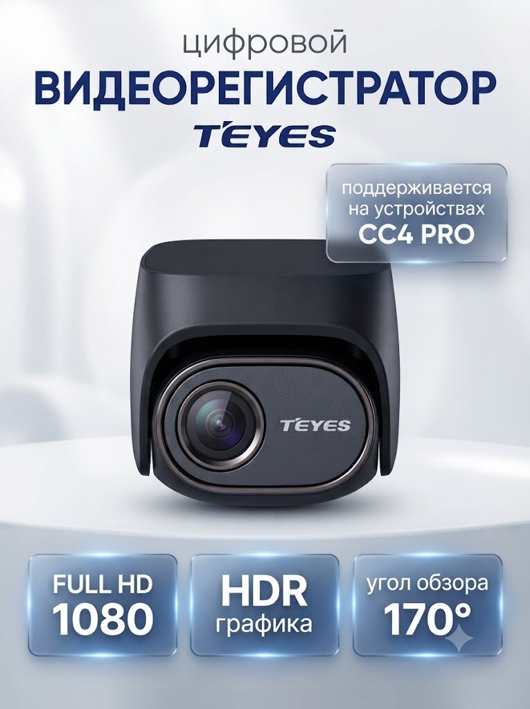 Цифровой автомобильный видеорегистратор Teyes для магнитолы CC4 PRO, камера переднего вида Teyes