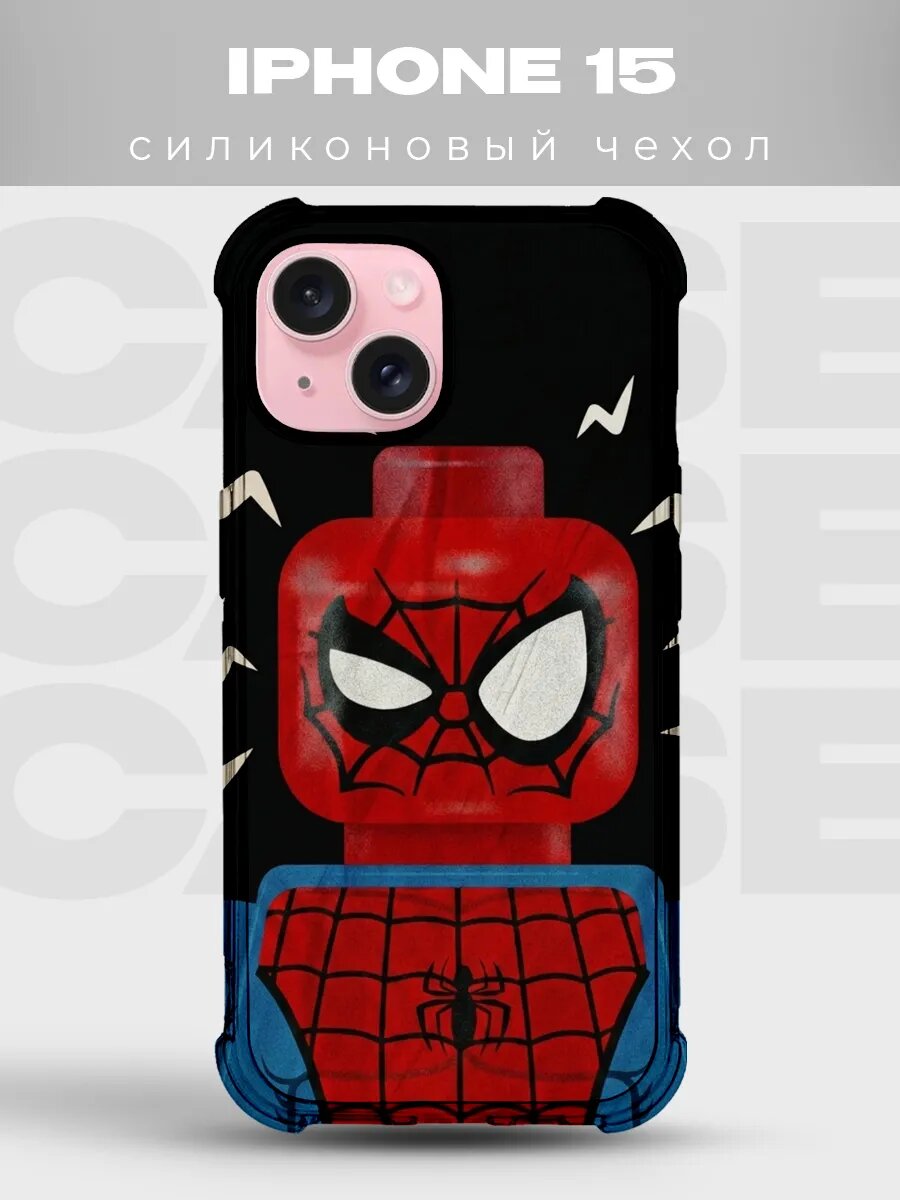Чехол на iPhone 15 Человек-паук spiderman комикс spider man