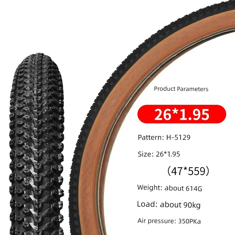 26 x 1,95 дюйма велосипедная шина H-5129, бороздчатая, 30 TPI, 1 шт