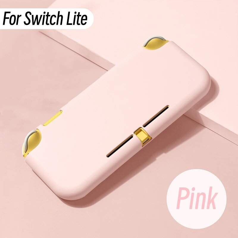 Чехол для Nintendo Switch Lite haolonggcp, мягкий, TPU, желтый Розовый, Pink
