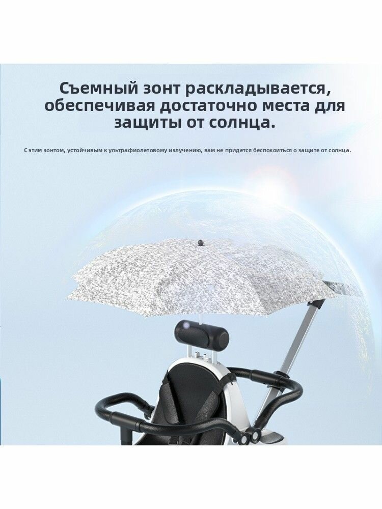 Коляска прогулочная черный — фото 1