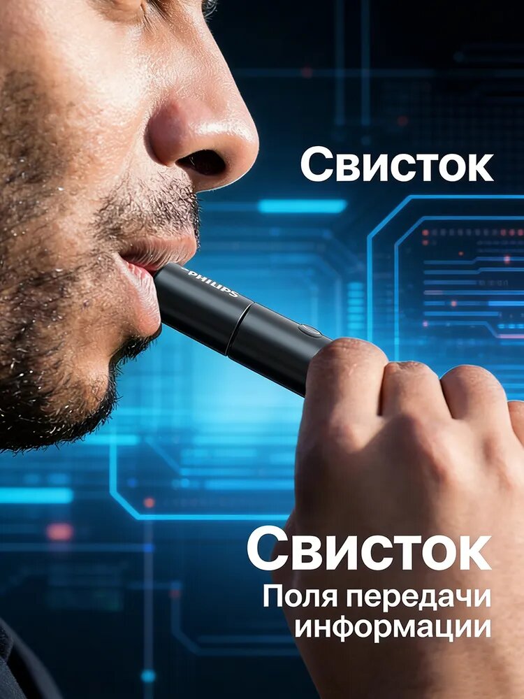 Philips Мини Фонарь-прожектор, 300 Лм, 5 Вт, 30 м, встроенный аккумулятор, черный матовый, 7 режимов — фото 1