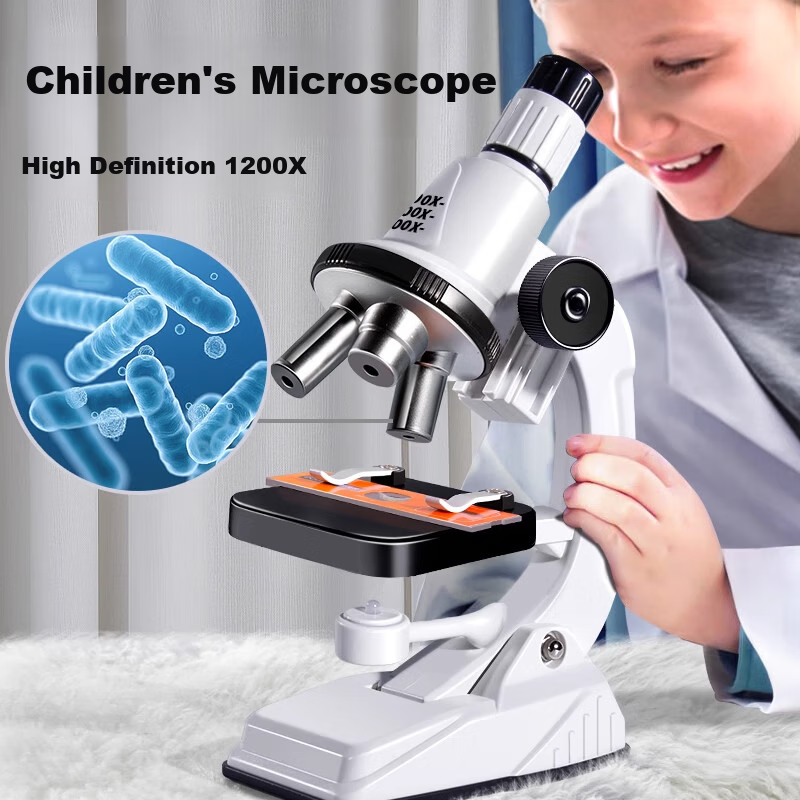 Soumade 1200X HD детский микроскоп с инструментами и батареей для детей 7-14 лет Цвет：Высококачественный микроскоп