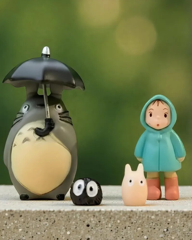 Фигурка Мэй и Сусуватари Мой сосед Тоторо My Neighbor Totoro, коллекционная модель, миниатюрная статуэтка для декора