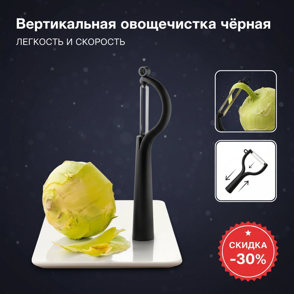 Tupperware вертикальная овощечистка для тонкой и толстой кожуры